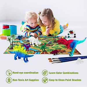 Retruth Dinosaur Painting Kit for Kids, Dinosaur Toys for Kids Age 4 5 6 7 8, Paint Your Own Dinosaur Arts & Crafts Painting Kits for Kids Age 4-8, for Kids Boys Girls