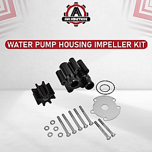 Raw Water Pump Housing & Impeller Kit - Sierra 18-3150,Quicksilver 807151A14,Mercury 46-807151A14,46-807151A7 - Mercruiser Alpha & Bravo 4.3,5.0,5.7,6.2,7.4,8.2L V6/8 Engines - Marine Inboard Repair