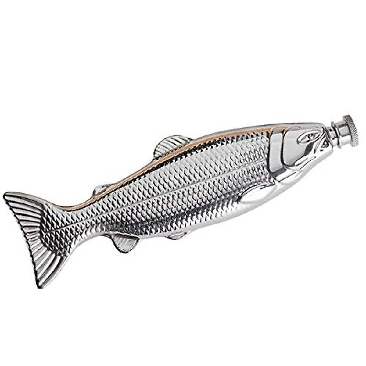 XuoAz Flasks-Men Stainless-Steel Fish-Shape Liquor-Flask with Funnel Set 4oz