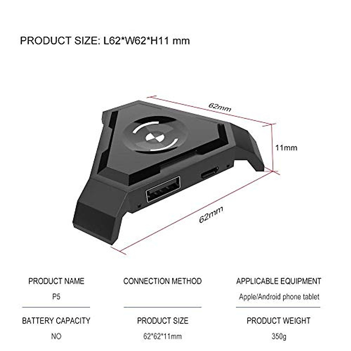 Game Controller Keyboard Mouse Adapter for PUBG Game Console Accessories with PC Gaming Experience for Android/iOS by XHLY