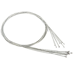 Ejoyous Bike Shift Cable, 10PCS Stainless Steel Derailleur Wire Kit, 2M, Silver