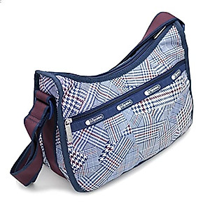 LeSportsac Classic Hobo Crossbody Handbag in Puzzled Plaid