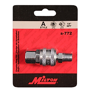 Milton S-772 1/4" NPT A Style Coupler and Plug
