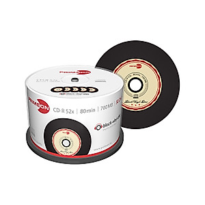 Primeon CD-R 80Min/700MB/52x Cakebox (50 Disc), 2761108 ((50 Disc) Black-Vinyl-disc Surface)