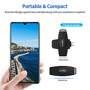 Type C CAC Rocketek DOD Military USB-C Common Access CAC Smart , Credit /CAC Chip card reader Compatible with Android Phones, MacBook Pro, iMacCR5+LTCR1