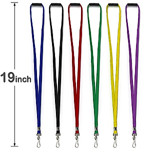 Safety Breakaway Lanyard with J-Hook Flat Lanyards for ID Badges Cruise Lanyard Bulk Preimum Lanyards for Women/Men Business Card NameTag Holder Lanyards Employee Students (Green, Breakaway 100 Pack)