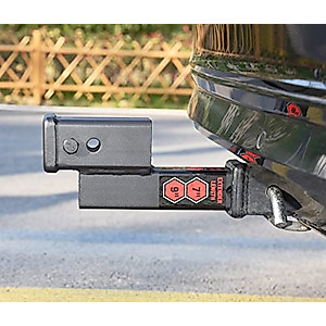 TOPTOW Trailer Receiver Hitch Extender Adapter 2" Drop/Riser, 7" and 9" Extension Length, 2" Shank, 7500lbs Towing Capacity, Matte Black