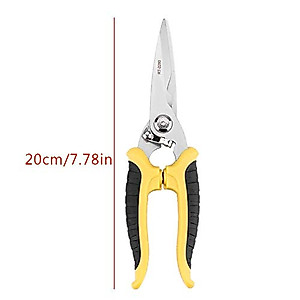 GYDXJGJ 8" 200mm Stainless Steel Pruning Shears Cutter Home Gardening Plant Scissor Branch Pruner Hand Tool