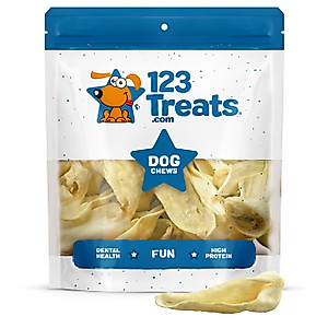 123 Treats - Lamb Ear Dog Chews (30 Count) - from All Natural Free Range Lambs - Quality Ears for Dogs