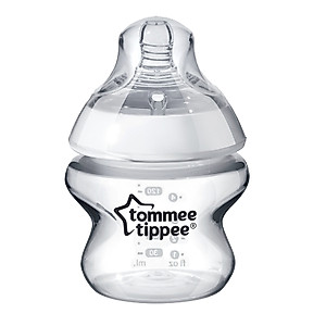 Tommee Tippee Closer to Nature Baby Bottle, Breast-like Nipple Extra Slow Flow, 5 Ounce (3 Count)