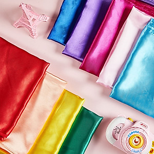 Geyoga 9 Pcs Fabric Play Scarves Rainbow Play Dance Scarves Creative Pretend Juggling Dress 35 x 35 Inch(Classic Colors)