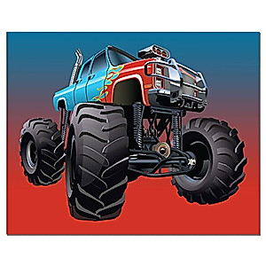 Monster Truck Poster Prints - Monster Truck Wall DéCor, Set Of 6 (8 Inches X 10 Inches) Photos - Kids Wall Art Decor