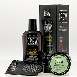 American Crew Men's Gift Set Hair Forming Cream and Daily Deep Moisturizing Shampoo
