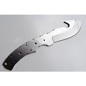 Whole Earth Supply 1095 High Carbon Steel Guthook Knife Blank Blade Hunting Skinning Skinner 1095HC