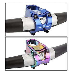 EVOSID Bicycle Handlebar Stem MTB CNC Power Short 35mm Mountain Bike Bridge 31.8 Pipe Cycling Stem Riser Table (Black)