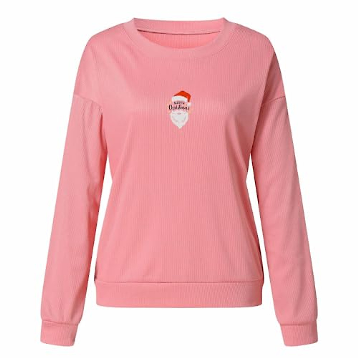 Christmas Sweater Long Sleeve Mini Dress Blouse Tops Christmas Sweatshirts for Women Holiday Drape Hem Fleece Knit Chunky Workout Grunge Cute Fall Clothes Leather Pants for Women Pullover