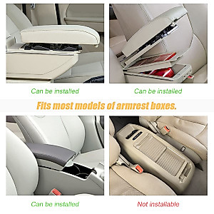 Bling Center Console Cover, Diamond Fashion ArmRest Pad, Crystal Soft Arm Rest Protective Cushion, Car Accessories for Women Girls, 11.8"×8.5" for Most of Vehicles, SUVs, Trucks (Black&White)