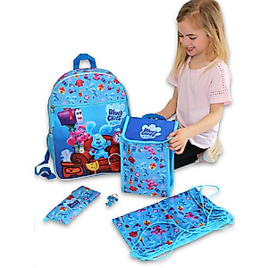Nickelodeon Blue's Clues & You Girls 16" Backpack 5 piece School Set (One Size, Pink)