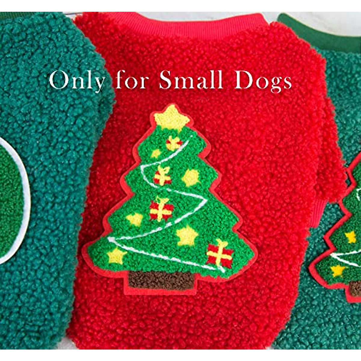 2PCS Dog Sweaters Christmas Outfits for Chihuahua Yorkie Warm Knitted Holiday Sweaters Clothing Puppy Winter Clothes Only for Small Dogs Boy Girl Puppy Pet Coat Pullover Costumes,S