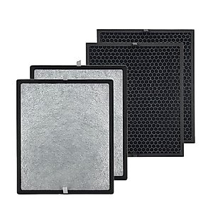 PUREBURG LV-PUR131 True HEPA Replacement Filter Set Compatible with Levoit LV-PUR131 LV-PUR131S Air Purifiers Part LV-PUR131-RF, H13 4-Stage Filtration Activated Carbon Air Clean Dust VOCs,2+2