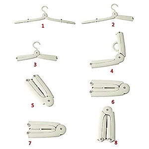 LaiYHe 6 Pack Travel Portable Folding Hanger Multi-Functional Travel Hanger Camping Travel Clothing Drying Cloth Hangers Storage