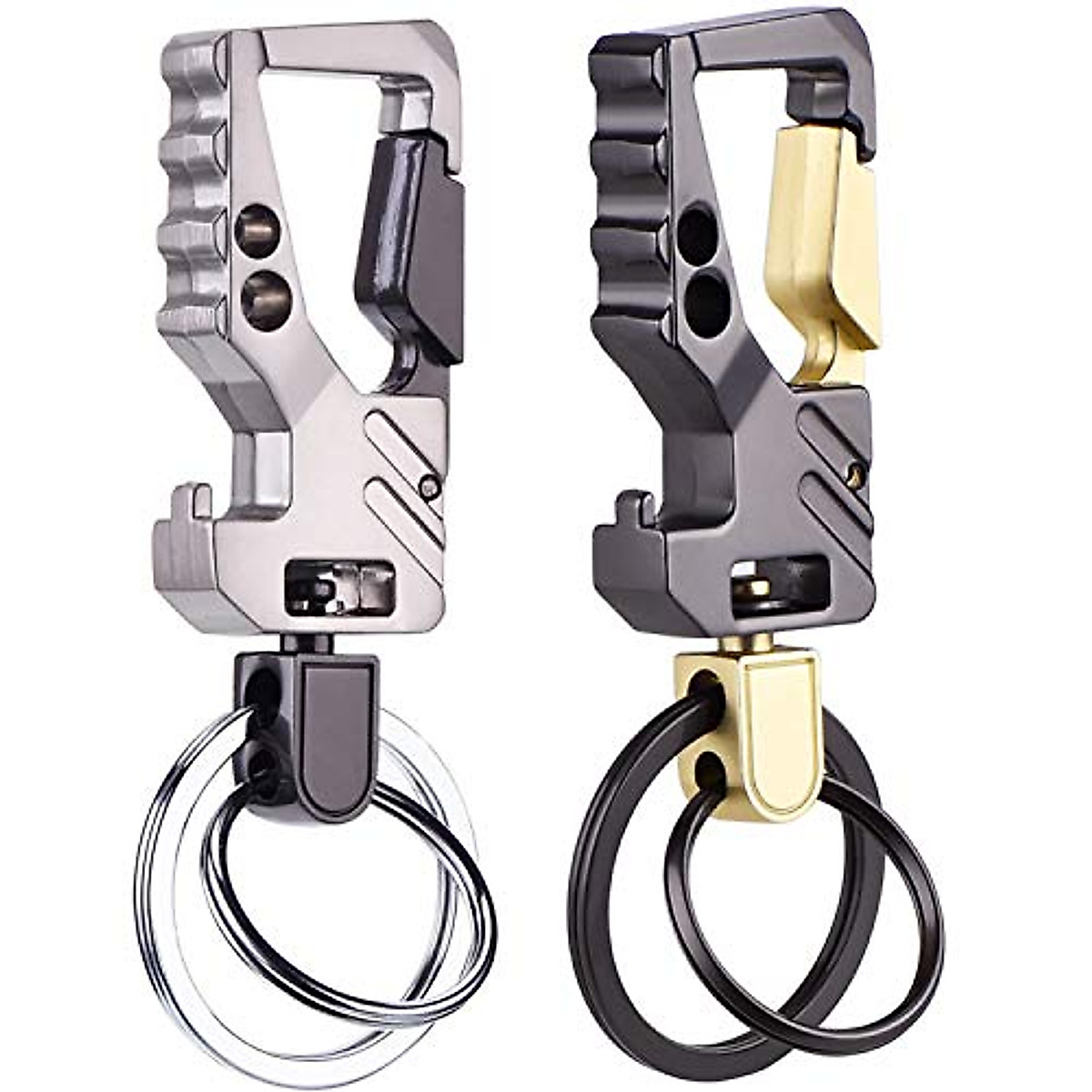 2 Pack Car Key Chain Bottle Opener Keychain for Men and Women (Multicolor)