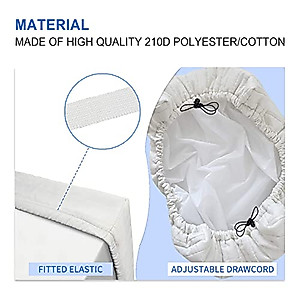 ciwich Indoor Air Conditioner Cover, White Air Conditioner Covers for Inside Units, Double Insulation with Elastic Strap,Windproof Anti-Freeze Fit 25Lx17Hx3.5D inches