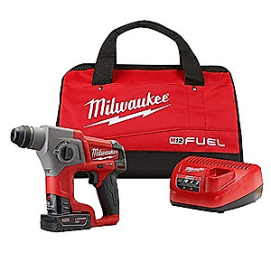 MILWAUKEE M12 FUEL 2416-21XC 12-Volt Cordless Lithium-Ion 4.0Ah 5/8 in. Brushless SDS-Plus Rotary Hammer Kit
