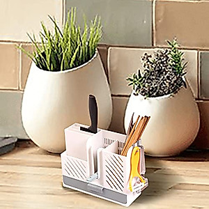 OQOPO Chopsticks Rack,Kitchen Chopsticks Basket Without Punching - Kitchen Wall Mounted or Standing Chopsticks Organizer for Kitchen Countertop