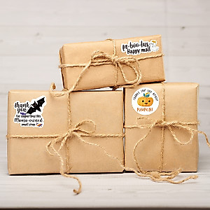 240 PCS Thank You Support Mama Owned Stickers,Funny Small Business Envelopes Stickers for Business Packages/Handmade Goods/Bags,Halloween Theme Small Shop Business Stickers for Envelopes Seals