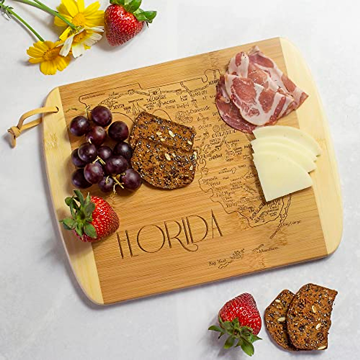 Totally Bamboo A Slice of Life Florida State Serving and Cutting Board, 11" x 8.75"