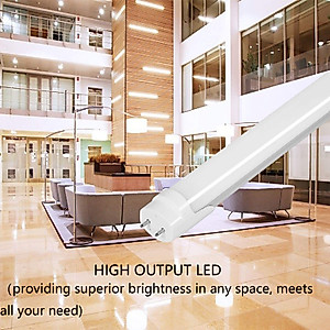 jimwhen 2Pack 2FT LED Tube Light Bulbs, Ballast Removed, 9W, 5000K Daylight White 2000LM,T8 Fluorescent LED Bulb Replacement, G13 Lighting Fixtures for Garage Closet