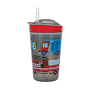 Nuby 1pk Snack N' Sip 2 in 1 Plastic Snack and Drink Cup, Multi color