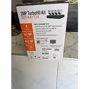 Hikvision EKT-K41T24 4CH 2MP DVR Kit / 4 X 2MP Outdoor IR Turret Cameras / 1 TB HDD