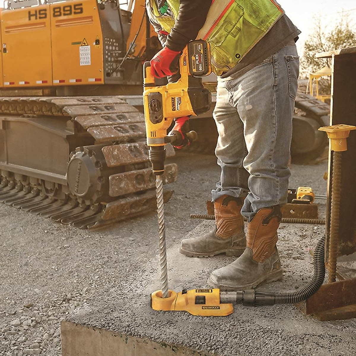 DEWALT DWH050K Large Hammer Drilling Dust Extraction System, Yellow