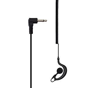 G Shape Soft Ear Hook Earpiece Headset 3.5mm Plug Ear Hook Listen Only Ham Radio Earpiece/Headset HYS TC-617 Receiver/Listen Only Earpiece for 2-Way Motorola Icom Radio Transceivers