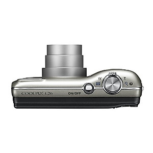 Nikon COOLPIX L26 16.1 MP Digital Camera with 5x Zoom NIKKOR Glass Lens and 3-inch LCD (Silver) (OLD MODEL)