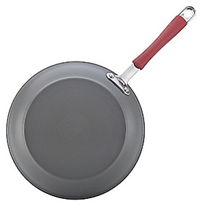 Rachael Ray 87633 Cucina Hard Anodized Nonstick Frying Pan Set / Fry Pan Set / Hard Anodized Skillet Set - 9.25 Inch and 11.5 Inch, Gray