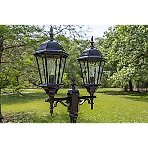 Kenroy Home 93434ORB Villa Lanterns, 2 Light Portable Post, Oil Rubbed Bronze