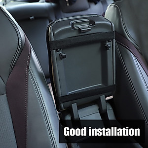 Miytsya Four Seasons Universal Armrest Box Mat, Fiber Leather Embossing, Waterproof, Car Armrest Seat Cover (Red)