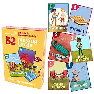 Upbounders by Little Likes Kids - Camping Outdoors Go Fish! Card Game - Classic Family Game for Kids Toddlers Preschool - Diverse, Multicultural Matching Pairs Game