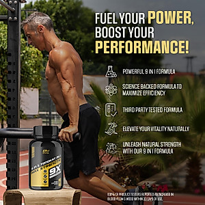 EPN Supplements | #1 Rated 9 in 1 Tongkat Ali + Horny Goat Weed | Fast Acting Blood Flow, Increase Stamina & Muscle Growth | Ultra Potent Formula for Men w/ Saw Palmetto, Maca Powder - 60 Capsules