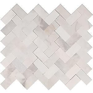 Daltile Minute Mosaix 12" X 12" Herringbone Remix Mosaic in Stormy Mist (10 PC Per Carton) (7.5 SQFT Per Carton)