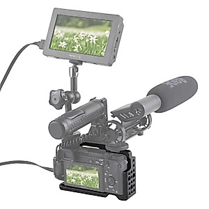 SmallRig Camera Cage only for Sony A6000 A6300 ILCE-6000 ILCE-6300 NEX7, A6000 Cage with 1/4" 3/8" Mounting Points and Built-in Cold Shoe - 1661