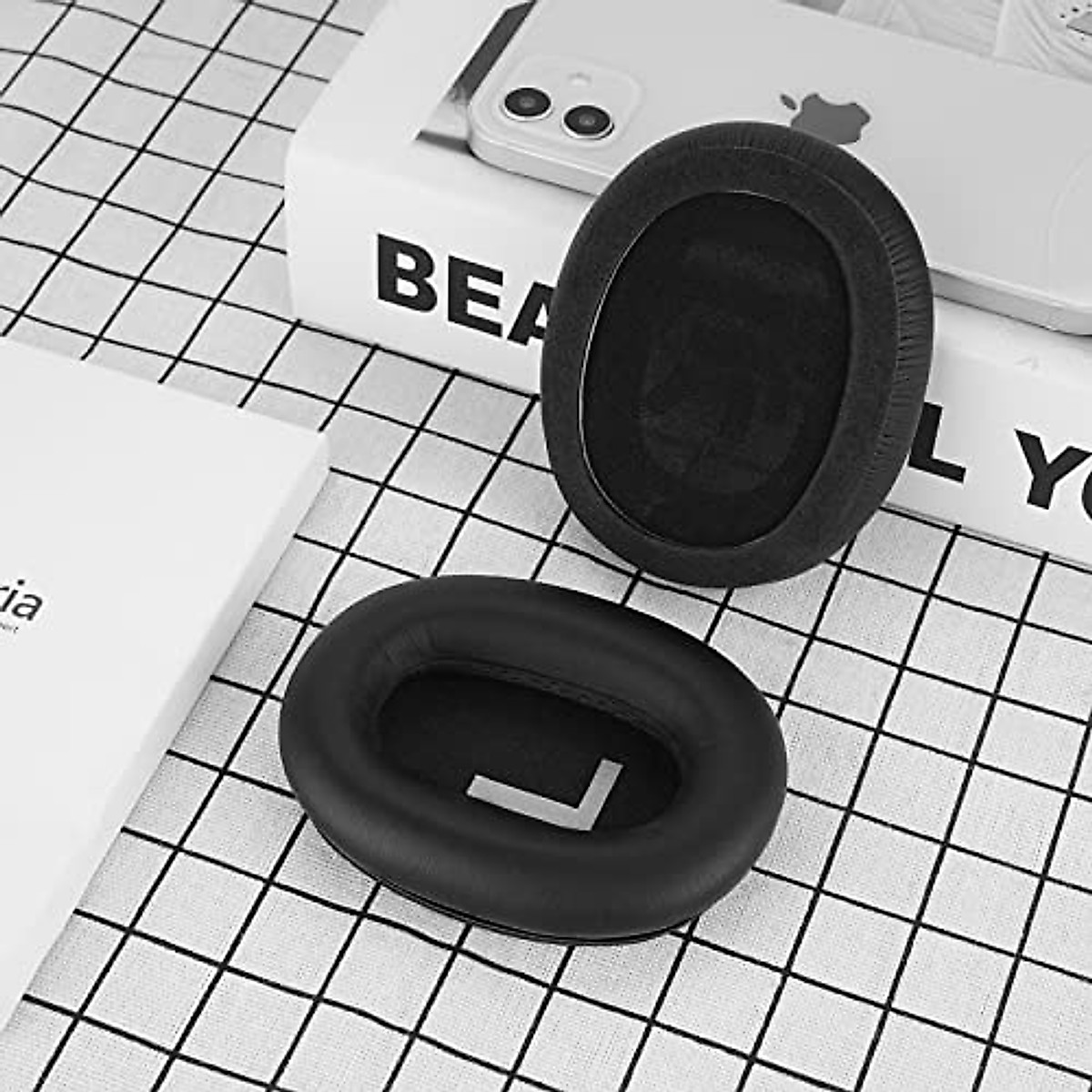 Geekria QuickFit Replacement Ear Pads for Mpow H12 ANC, H10, RCA H033C Noise Cancelling Headphones Ear Cushions, Headset Earpads, Ear Cups Cover Repair Parts (Black)