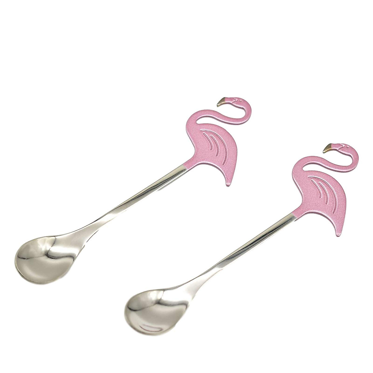 Maydahui 6PCS Flamingo Spoons Cute Animal Spoon 5.1 inch 18/10（304）Stainless Steel Coffee Iced Tea Espresso Dessert Stirring Spoon Kitchen Accessory Tableware