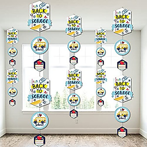 Big Dot of Happiness Back to School - First Day of School Classroom DIY Dangler Backdrop - Hanging Vertical Decorations - 30 Pieces