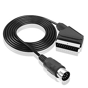 YAODHAOD 1.8M / 6FT Scart Cable RGB AV Connector Cable Suitable for Sega Saturn Game Console Connecting Cable