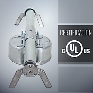 Hubbell Raco 936 4 in. Round Retro-Brace Ceiling Fan-Rated Support, 4 in, Gray