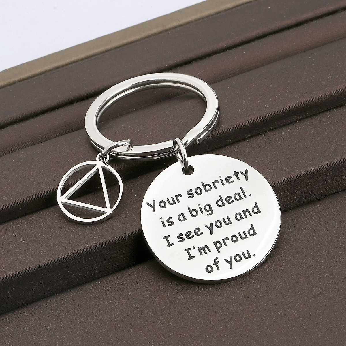 CENWA Sobriety Gift Recovery Sponsor Gift Your Sobriety Is a Big Deal I See You And I’m Proud of You Keychain (Your Sobriety Is K)